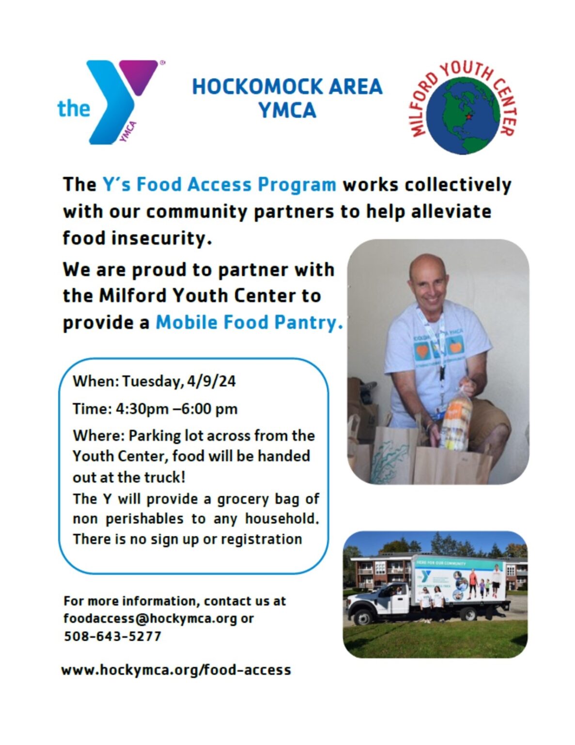 YMCA Mobile Food Pantry: April 2024 – Milford Youth Center
